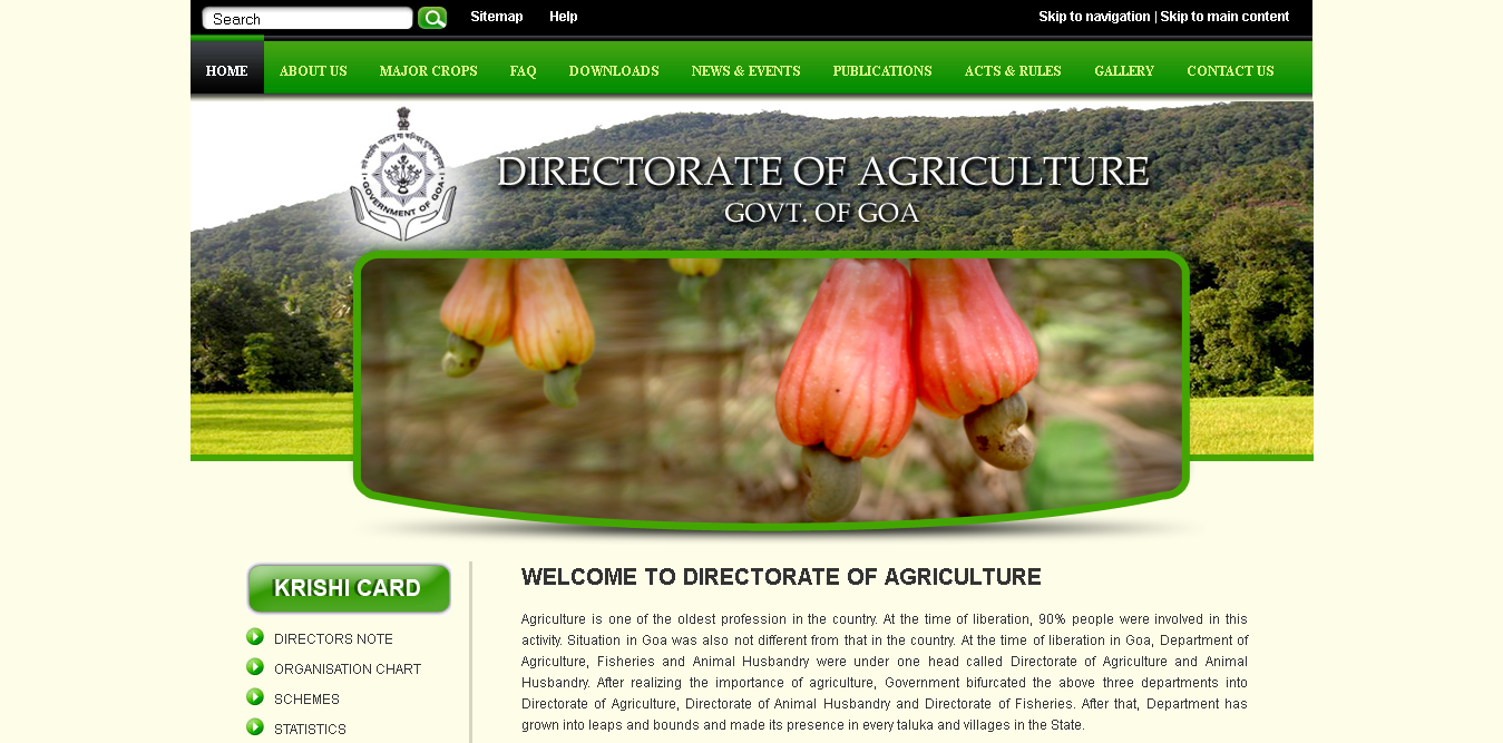 agri_goa_gov_in - Demerg Systems India Custom Software Development ...